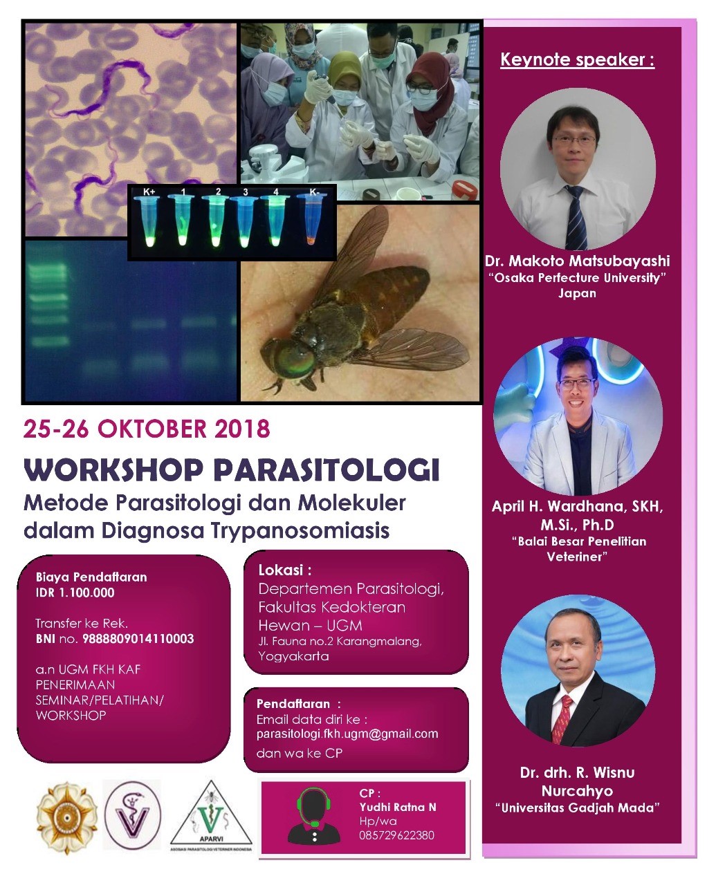 WORKSHOP Parasitologi : Metode Parasitologi dan Molekuler dalam ...